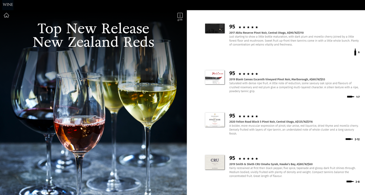 Top New Release New Zealand Reds - Gourmet Traveller WINE – Blank ...